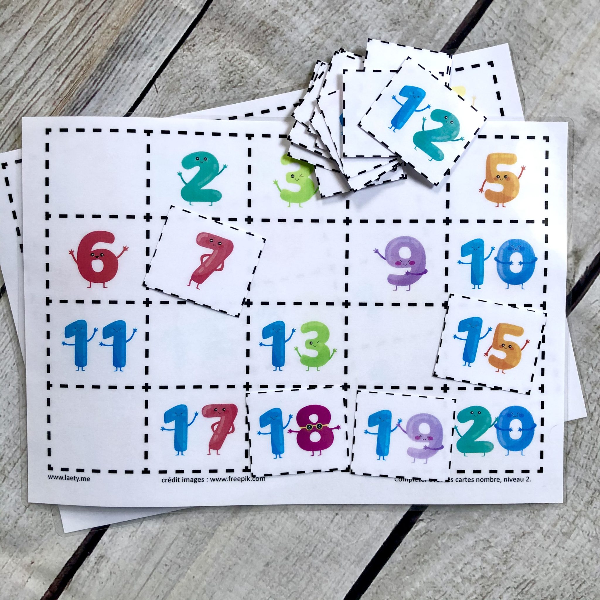 Puzzle des nombres jusqu’à 20 – Ressources pédagogiques