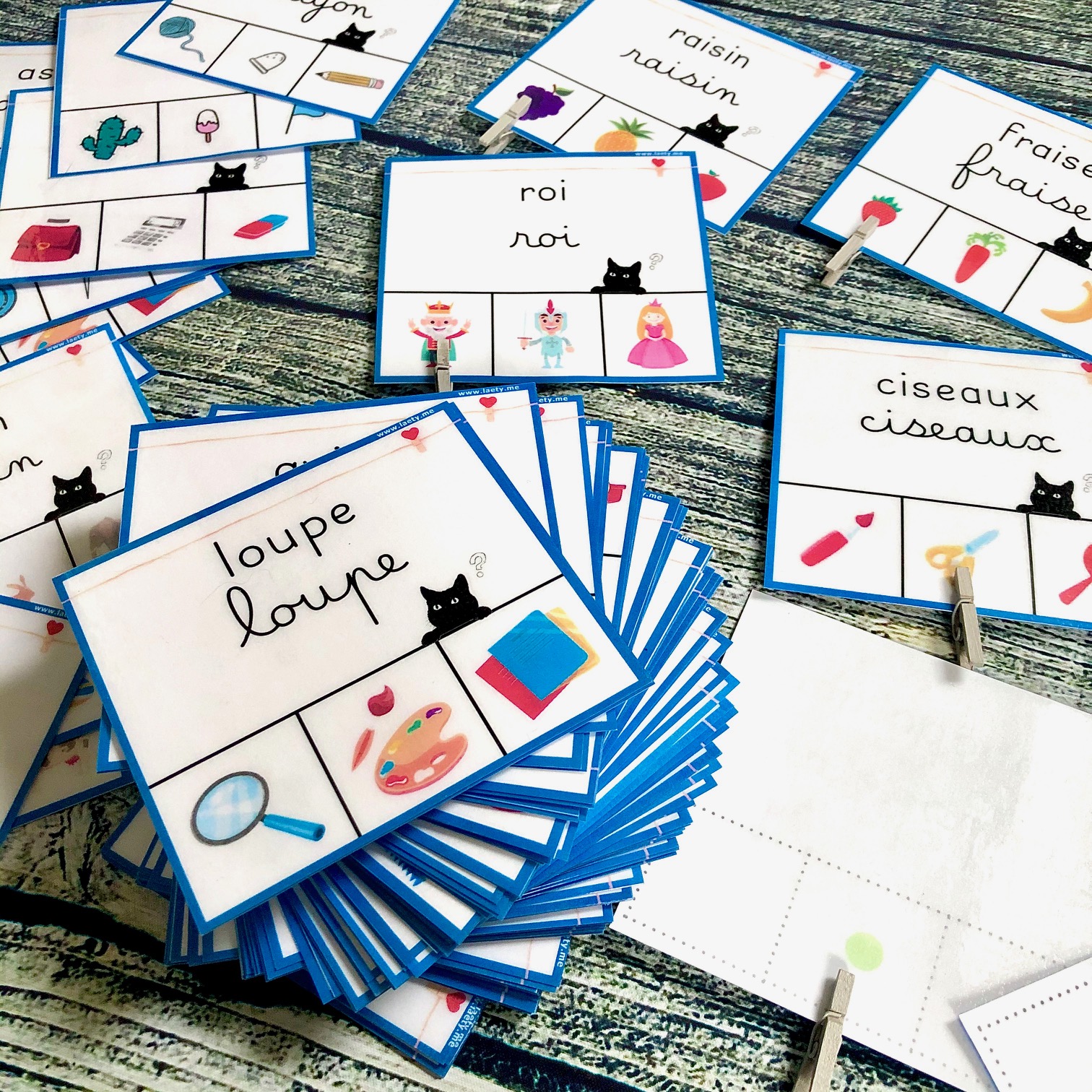 Cartes à pince : lecture – Ressources pédagogiques