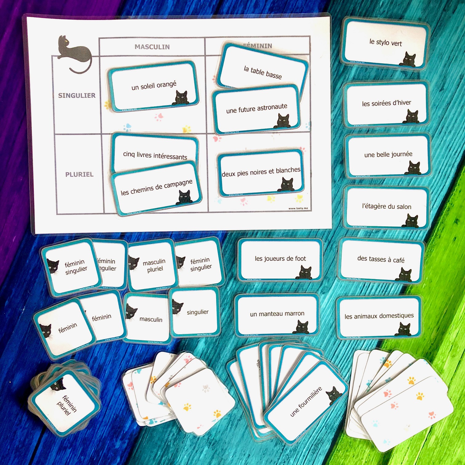 Jeu du genre et du nombre – Ressources pédagogiques