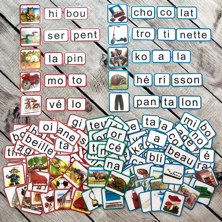 Syllabes à assembler et images – Ressources pédagogiques