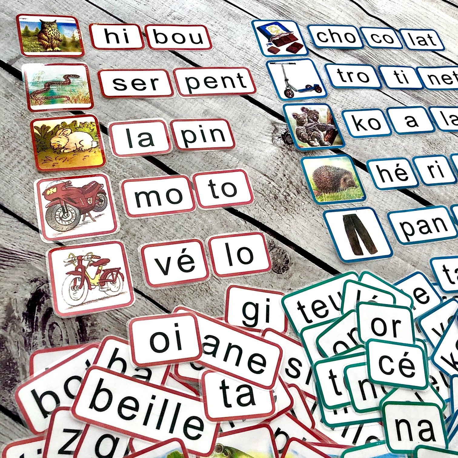 Syllabes à assembler et images – Ressources pédagogiques