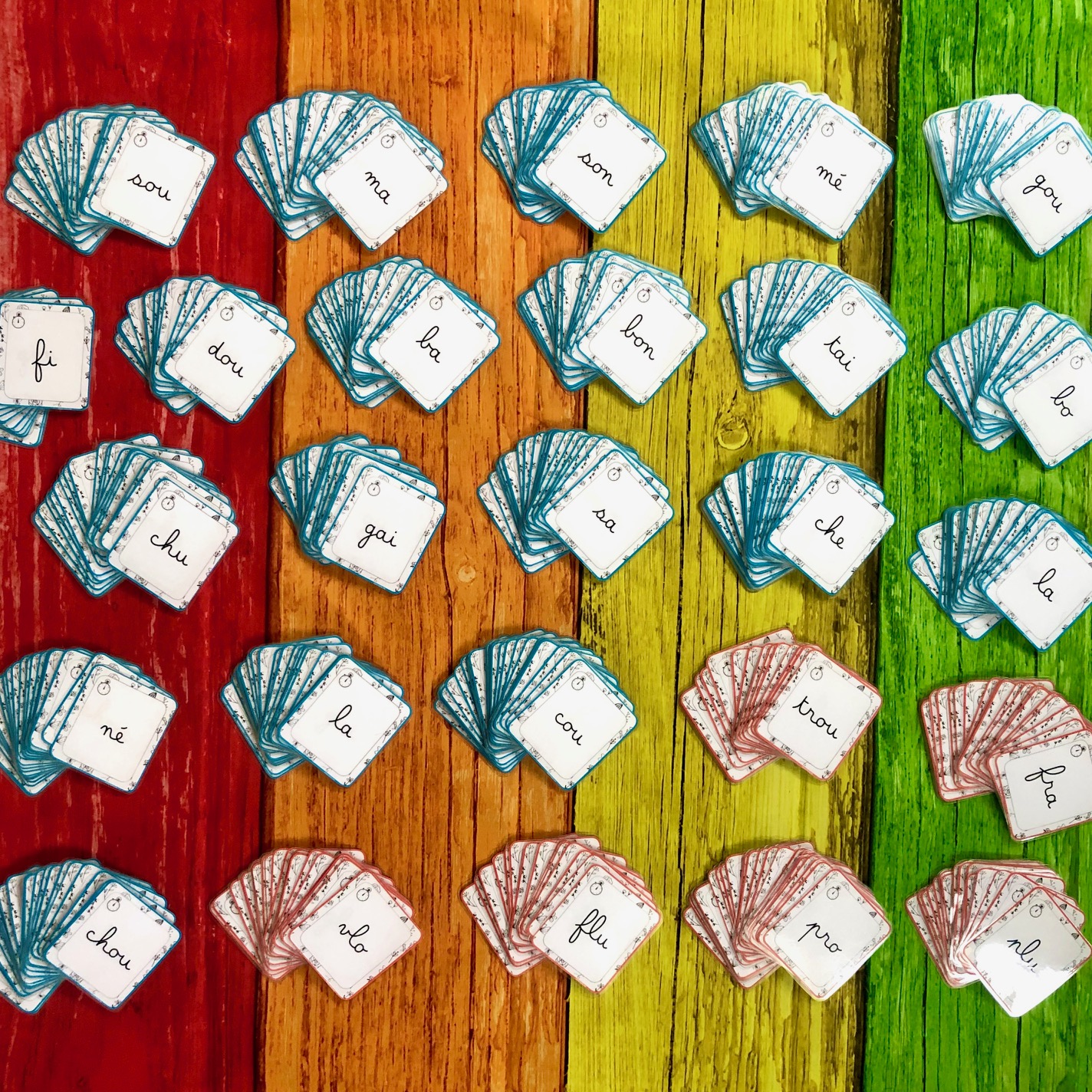 Lecture rapide de syllabes – cartes décorées – Ressources pédagogiques