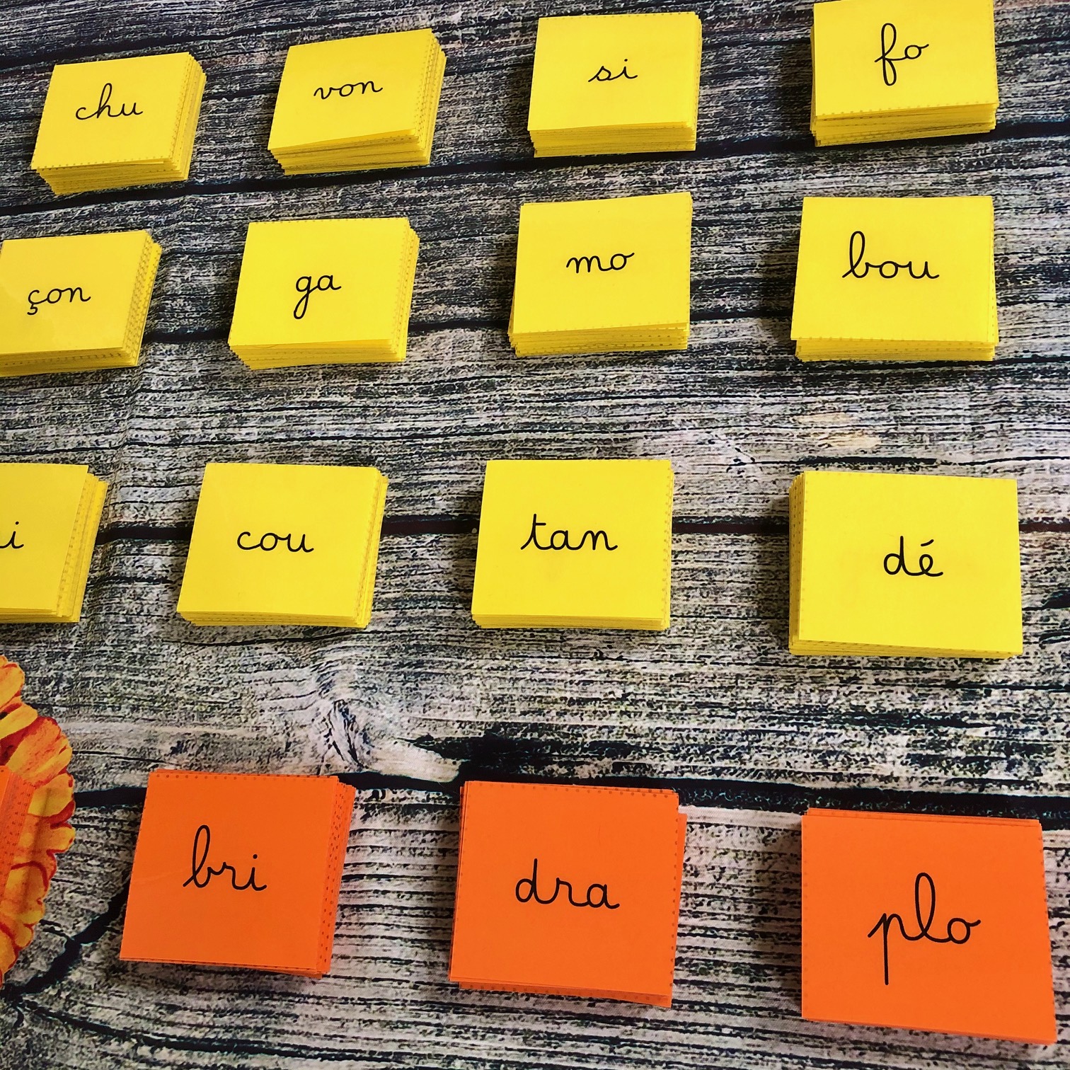 Lecture rapide de syllabes – cartes simples – Ressources pédagogiques